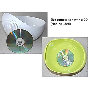 Japanese Design 4.2Qt (4L) Rice Washer Strainer Colanders for Cleaning Vegetable, Fruit, Pasta (Big, White)