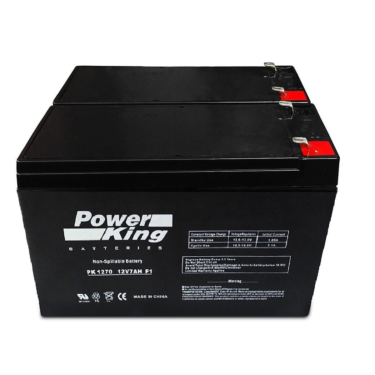 Battery Replacement. Enduring 6-DW-7 12V 7AH - 2 Pack