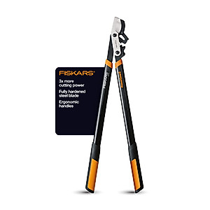 Fiskars 32" PowerGear2 Steel Blade Garden Bypass Lopper and Tree Trimmer - Sharp Precision-Ground Steel Blade Tree Cutter Blade for Branches up to 2" Diameter