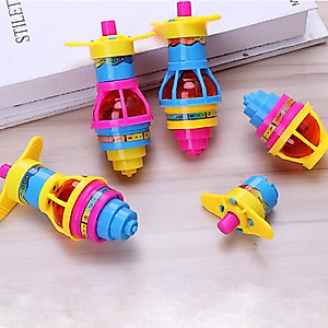 20 Pack LED Light up Flashing UFO Spinning Tops for Kids, Gyroscope Novelty Bulk Toys Goodie Boys and Girls Best Party Favors