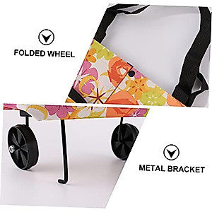 Ciieeo Shopping Bag Foldable Tote Bag Trolly Cart with Wheels Foldable Cart Folding Trolley Cart Shopping Bag with Wheels Trolley Shopping Bags Grocery Tote Folding Shopping Cart Bag Tram