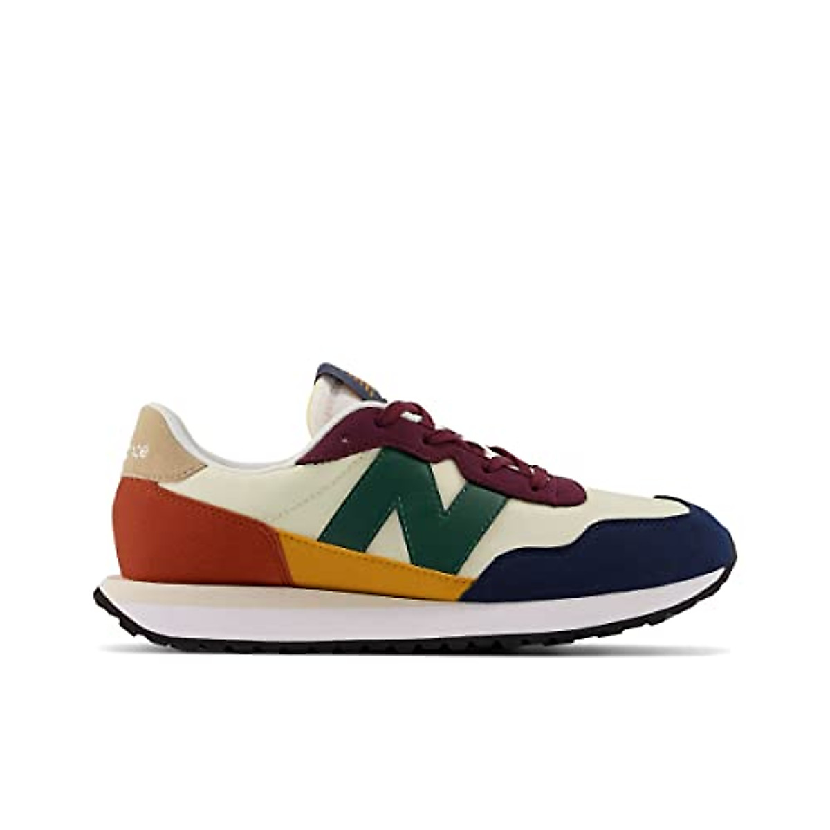 New Balance Kids 237 V1 Lace Up Sneaker, Natural Indigo/Nightwatch Green, 5 US Unisex Big