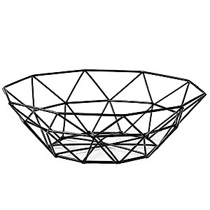 Fruit Stand Vegetables Serving Bowls Basket Holder for Kitchen Counter,Table Centerpiece Decorative,Countertop,Home Decor,Metal Iron Wire,Modern Stylish Rack for Banana,Fresh Veggie,Orange,Buffet,Eggs