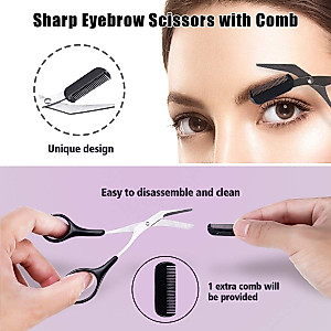 6 in 1 Eyebrow Kit,Multipurpose Exfoliating Dermaplaning Tool Face Razors for Women, Including Facial Trimmer Shaver,Eyebrow Brush