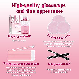 PRO Lash Glue Remover for Lash Clusters 150ML Adhesive Remover with 3 Reusable Cleansing Eco Pads 1 Eyelash Brush DIY Lash Extension Remover Eye Cleanser Quick removal of Lashes Gentle Soothing