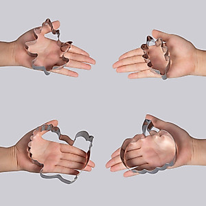 12PCS Large Fall Thanksgiving Cookie Cutter Set - Turkey,Pumpkin,Maple/Oak/Teardrop Leaf,Squirrel, Acorn,Corn,and Turkey Leg