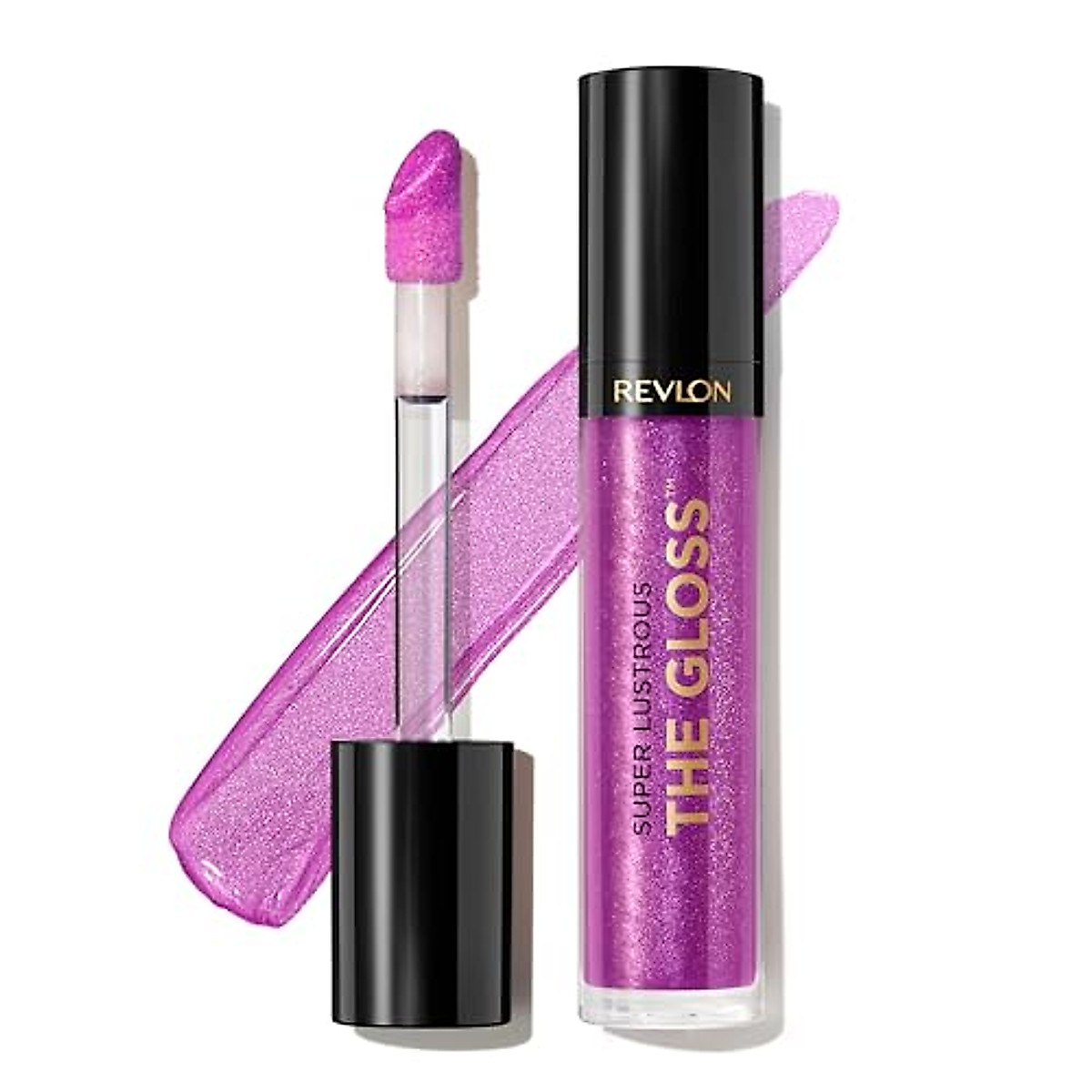Revlon Lip Gloss, Super Lustrous The Gloss, Non-Sticky, High Shine Finish, 230 Sugar Violet
