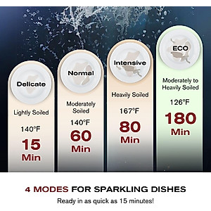 FOTILE SD2F-P5L 3-in-1 In-Sink Dishwasher & Kitchen Sink Combo with 360° Cleaning, Produce Wash, Child Lock, Energy Efficient for Space-Saving Hygienic Kitchen Solutions (Dishwasher on the Left)