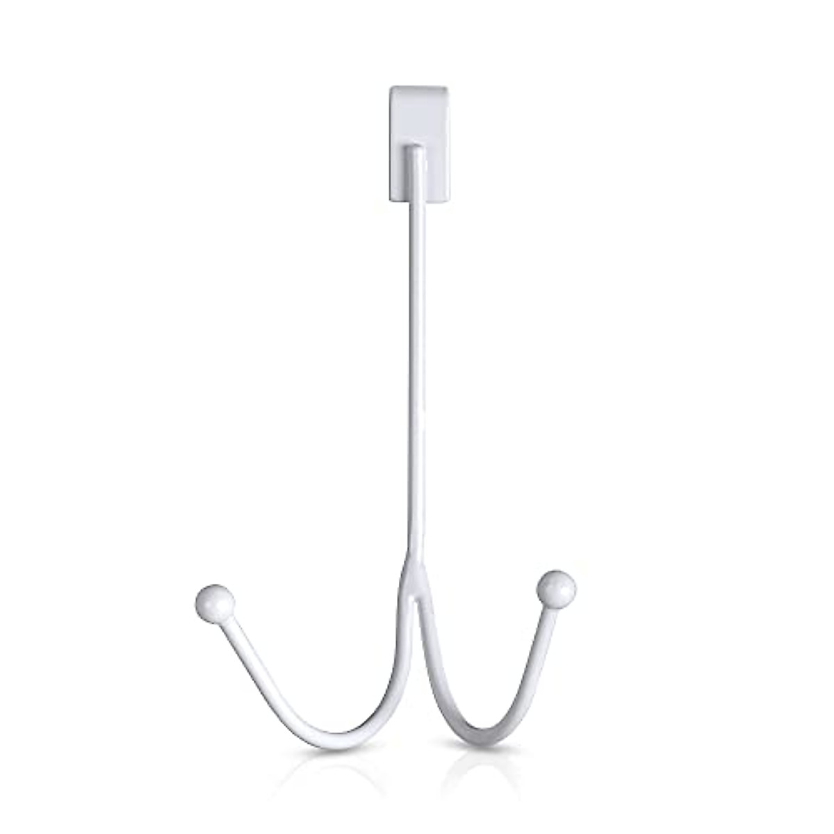 Over The Door Hooks – 4pc Set, Durable Twin Hooks Organizer for for Entryway, Hallway, Living Room, Bath Room and Kitchen - Make tidying up Quick and Easy (4 Pieces, White)