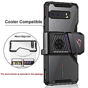 Fanbiya Case for ASUS ROG Phone 3, Cellphone Radiator Compatible, Heat Dissipation Magnetic Back, Ultra Clear Shockproof Case with Tempered Glass (ROG 3, Clear)