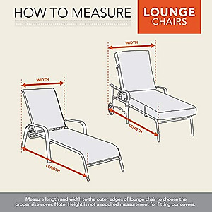 MODERN LEISURE 3018 Renaissance Ultralite Outdoor Chaise Lounge Water Resistant (65 W x 28 D x 29 H inches) Patio Furniture Cover, Gray and Atmosphere