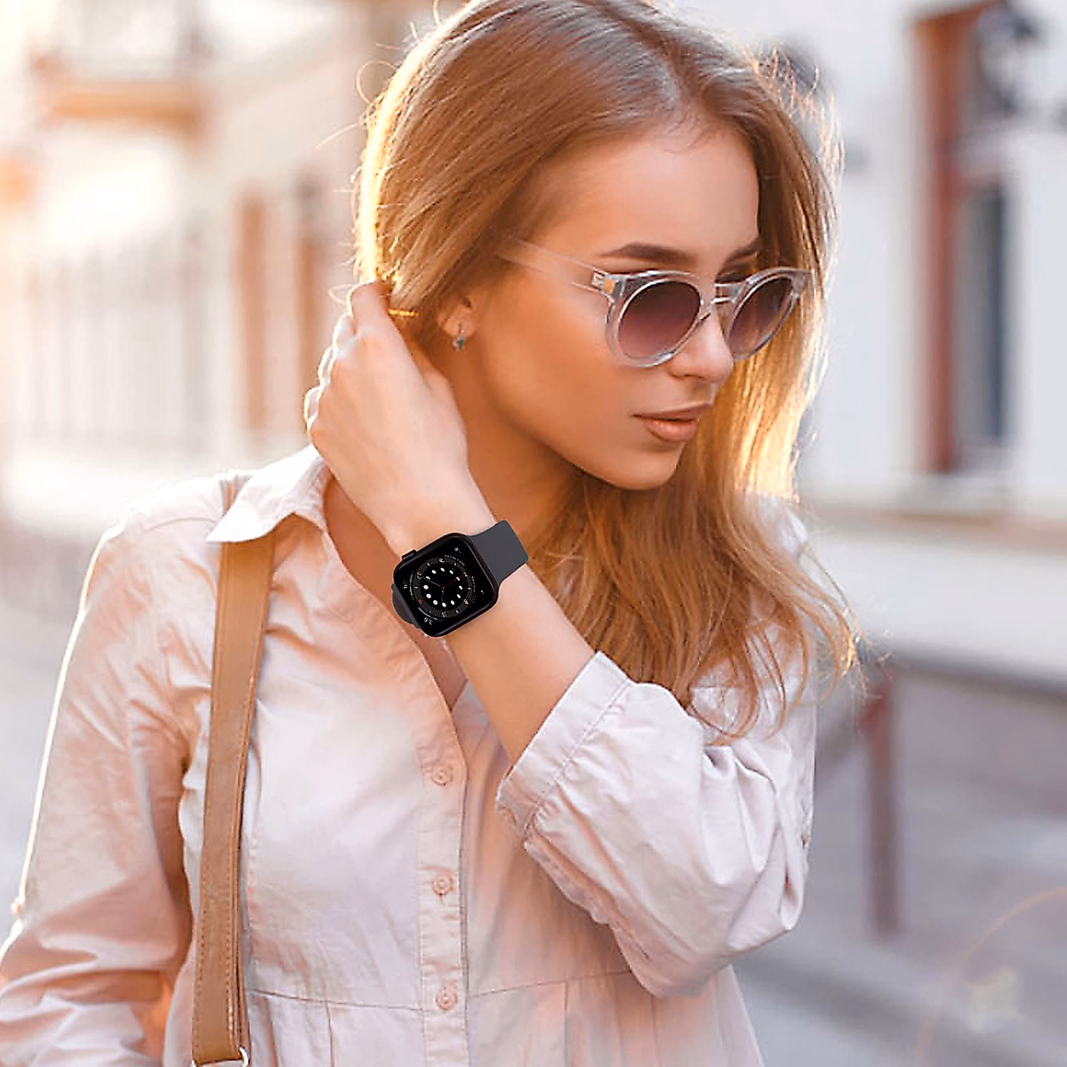 OUHENG 2 Pack Sport Band Compatible with Apple Watch Band 49mm 45mm 44mm 42mm, Soft Silicone Band Strap for iWatch Ultra Series 8/7/6/5/4/3/2/1/SE2/SE (Black/Dark Gray)