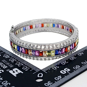 Women Amethyst Bracelets Garnet Ruby Blue Sapphire Tennis Bracelet Bridal Girl Girlfriend Jewelry