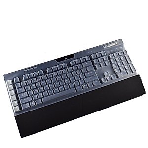 for Corsair K95 RGB Platinum Wired Gaming Mechanical Keyboard Cover Skin Film Office Desktop Anti Dust Cover Silicone Protector (Size : Clear)