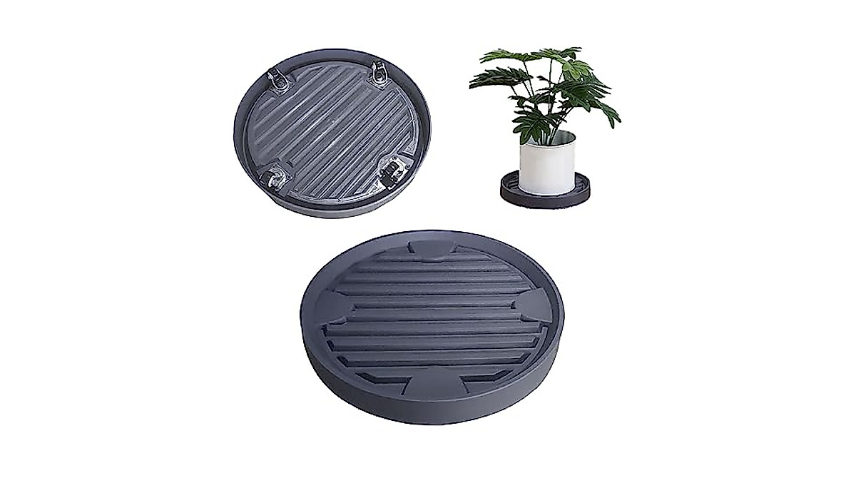 2 Pack Plant Caddy with Wheels - Heavy Duty 360° Plant Trolley