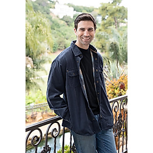 Gioberti Men's 100% Cotton Extremely Soft Corduroy Shirt Jacket with Flannel Lining, Camel, L