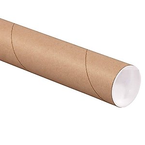 ProLine 4 x 26", .080" thick Kraft Heavy-Duty Mailing Shipping tubes with End Caps (1)