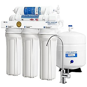 APEC Water Systems RO-90 Ultimate Series Top Tier Supreme Certified High Output 90 GPD Ultra Safe Reverse Osmosis Drinking Water Filter System, Chrome Faucet