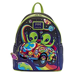 Loungefly Lisa Frank Cosmic Alien Ride Glow Mini Backpack