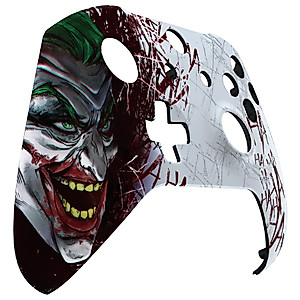 eXtremeRate Clown Hahaha Patterned Front Housing Shell Case for Xbox One S/X Controller, Soft Touch Faceplate Cover Replacement Kit for Xbox One S/X Controller (Model 1708) - Controller NOT Included