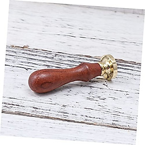 SEWACC Wedding Invitation Envelopes Custom Seal Stamp Wax Seal Stamp Retro Wax Stamp Wooden Retro Stamper Sealing Stamper Vintage Stamper Wax Model Die Sealing Wax Classic Wooden Handle