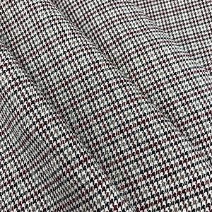 Houndstooth Checker Spandex Plaid Fabric, 7.5oz psq,2 Yards 59in Width, for Kilt Scottish Skirt Coat Jacket Suit, Pied de Poule (Pattern A)