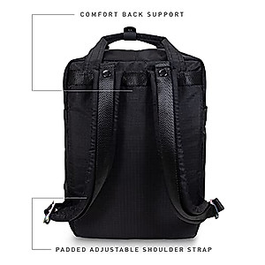 Doughnut Macaroon Gamescape Series 16L Travel School Ladies College Girls Lightweight Commuter Casual Daypacks Bag Backpack (Black)