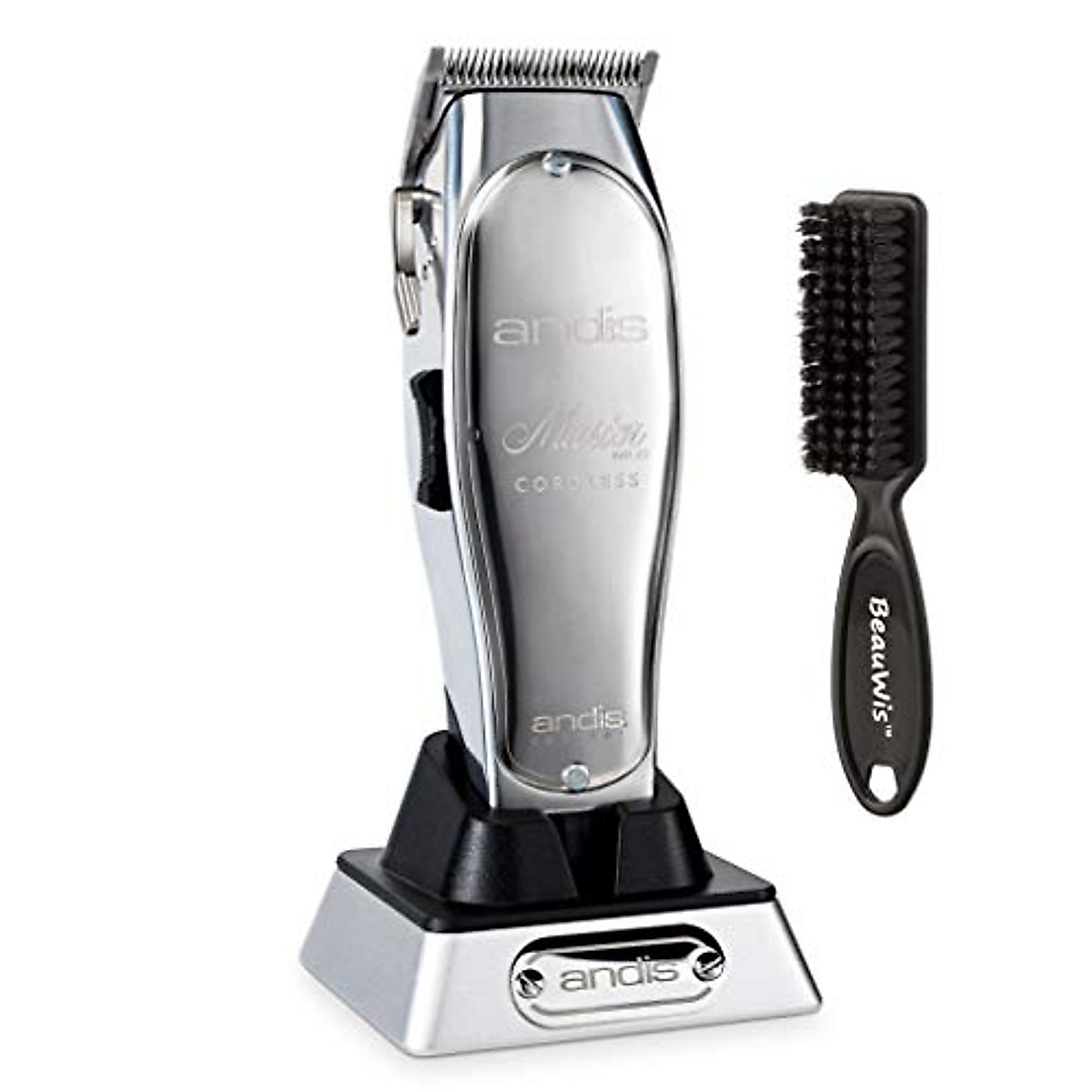 Andis Professional Master Cordless Lithium-Ion Clipper (12470) - Bundled with BeauWis Blade Brush