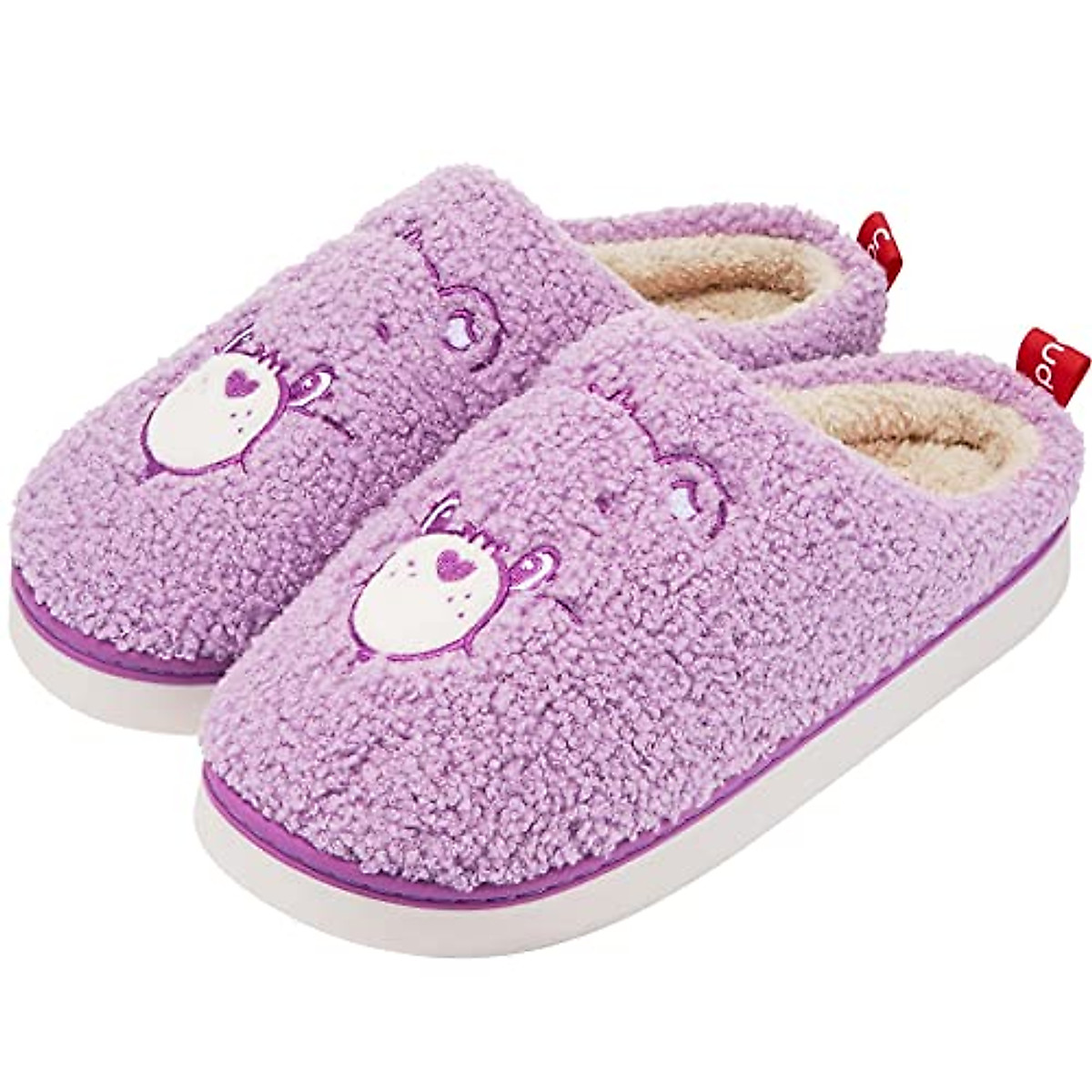 YUNGPRIME Care Bears House Slippers Cozy Slip on Fluffy Scuff Shoes for women and men