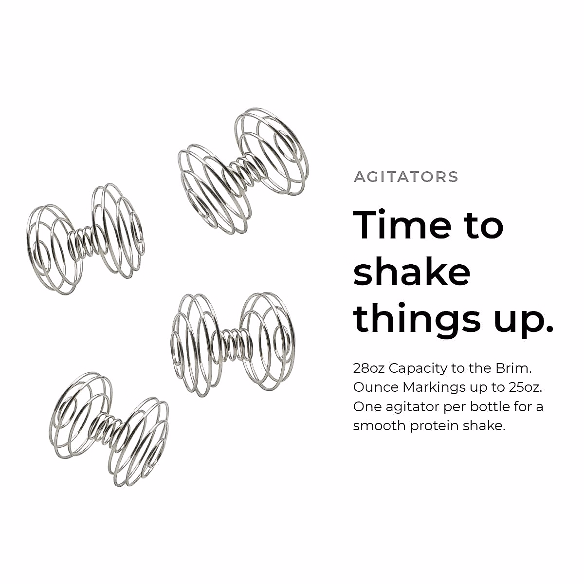 [4 Pack] 28oz Protein Shaker Bottle with Motivational Quotes (Black, White, Silver, Gold) |Shaker Cup with 4x Wire Mixers | Shaker for Protein Mixes Pack is BPA Free, Leak Proof and Dishwasher Safe