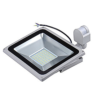 Beisaqi Cool White 100W SMD 5730 LED Floodlight With PIR Sensor, IP65 Waterproof Security Lights for Home,Garden,Garage, Pack of 5