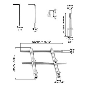 QWORK Camera Lens Openning Repairing Tool Kit, DSLR Camera Tool Set, 3/8" to 3-15/16" Lens Repair Set, Anti-Magnetic 3 Tips, 6 Screws and 2 Hexagon Wrench for Canon Nikon Sony Olympus Camera