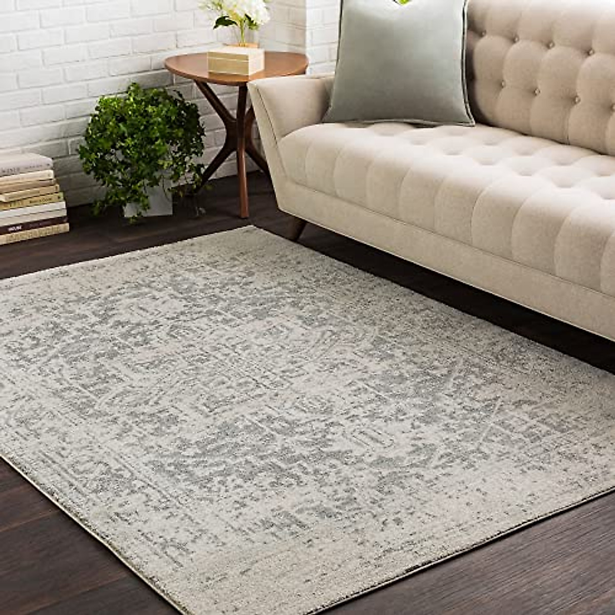 Artistic Weavers Janine Vintage Medallion Area Rug,5'3" x 7'3",Grey