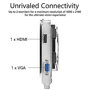 KAER GeForce GT 1030 GDDR5 2GB 64 Bit VGA HDMI Outputs PCI Express 3.0 x4 DirectX 12 Graphics Card, Nvidia Gaming PC Video Card
