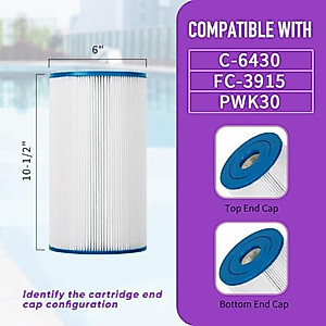 ZOTEE PWK30 Spa Filter Cartridge Replacement for Watkins 31489, C-6430RA,Darlly 60301,Filbur FC-3915,P/N0969601,71825,73178,73250,75401,Hot Spring Spa Filters,3 Pack