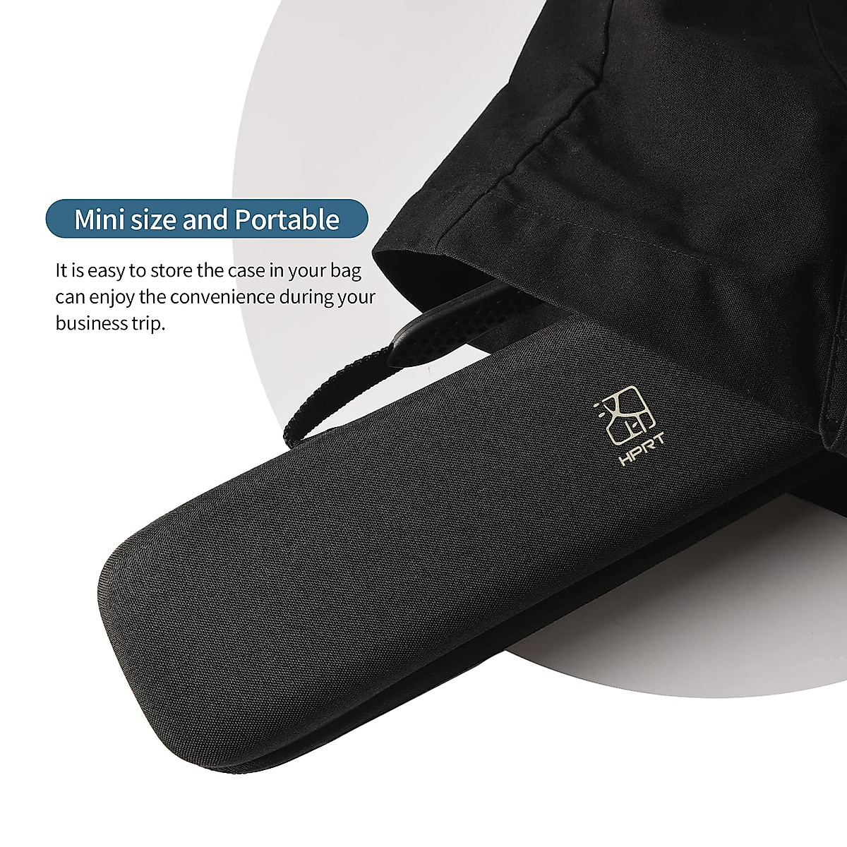 HPRT Hard EVA Storage Case MT800 MT800Q Mobile A4 Thermal Printer, Portable Printer Carry Case, Black Compact and Lightweight, Waterproof and Shock Proof