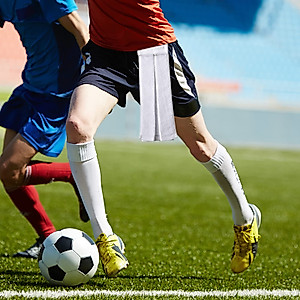 Moukeren 6 Pcs Football Towel Quarterback Football Field Towel Football Hand Towels Cotton Closed Loop Gym Towel with Hook and Loop Fastener for Football Sport Accessories (White)