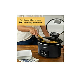 4.5 Quart Lift & Serve Programmable Slow Cooker, Black