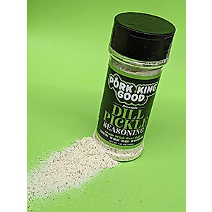 Pork King Good Dill Pickle Seasoning for Cooking and Popcorn Seasoning - Keto Friendly, Paleo, No MSG, Gluten Free (Dill Pickle, Single Shaker)