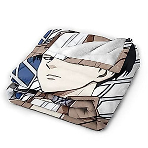 Levi Ackerman Soft and Comfortable Warm Fleece Blankets Beach Blanket Picnic Blankets Throw Blankets (60"x50")
