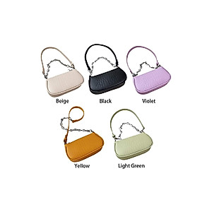 Small Pu Shoulder Bag, Crocodile Pattern Handbag Zipper, Retro Women