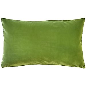 Castello Velvet Throw Pillows, 12x20 Inch Rectangular, Complete Pillow - Cover & Polyfill Pillow Insert (15+ Colors) Summer Green