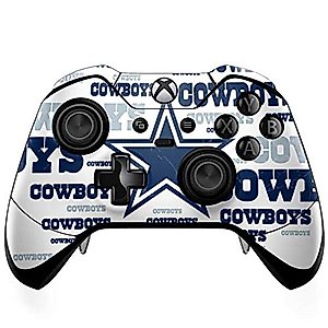 Skinit Decal Gaming Skin Compatible with Xbox One Elite Controller - Officially Licensed NFL Dallas Cowboys Blue Blast Design