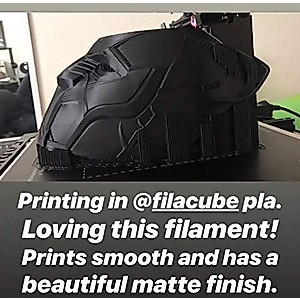 2 Rolls of Black PLA 1.75 Filament - FilaCube PLA 2 1.75mm 3D Printer Filament Plastic Supply Compatible with FDM Printing Ender monoprice prusa cr 10 10s anet creality anycubic anet makerbot