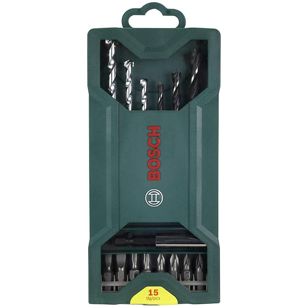 Bosch Home and Garden 2607019579 15pc Mixed Mini X-Line Drill/Driving Set, Silver/Black