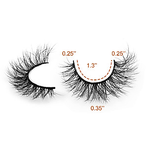 JIMIRE False Eyelashes Natural Lashes Wispy Mink Cat Eye Lashes Pack 12MM Short Small Fake Eyelashes 10 Pairs