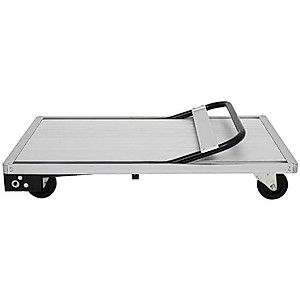 Platform Truck Flat Handtruck Aluminium Platform Truck Load 330-440 Lbs Folding Push Cart Metal Moving Dolly Cart Portable Flatbed Cart Reliable