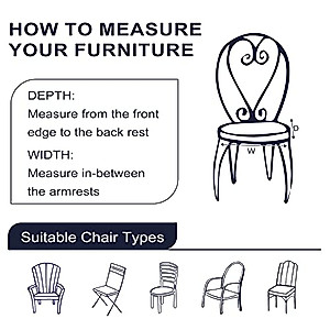 Basic Beyond Outdoor Chair Cushions for Patio Furniture, Waterproof Outdoor Cushions, Square Corner Patio Chair Cushions Set of 4 with Ties, 18.5"x16"x3", Trellis Red