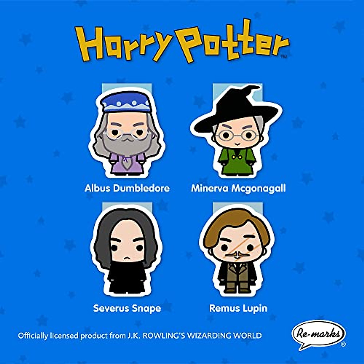 Re-marks “Harry Potter” Professors and Crests Page Clips, 2 Packs of 4, 8 Clips Total