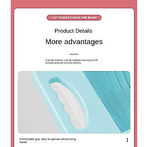 NANHAN Portable Mini Washboard, Plastic Washboard for Personal Underwear Socks, for Hand Washing Clothes and Small Delicate Articles…